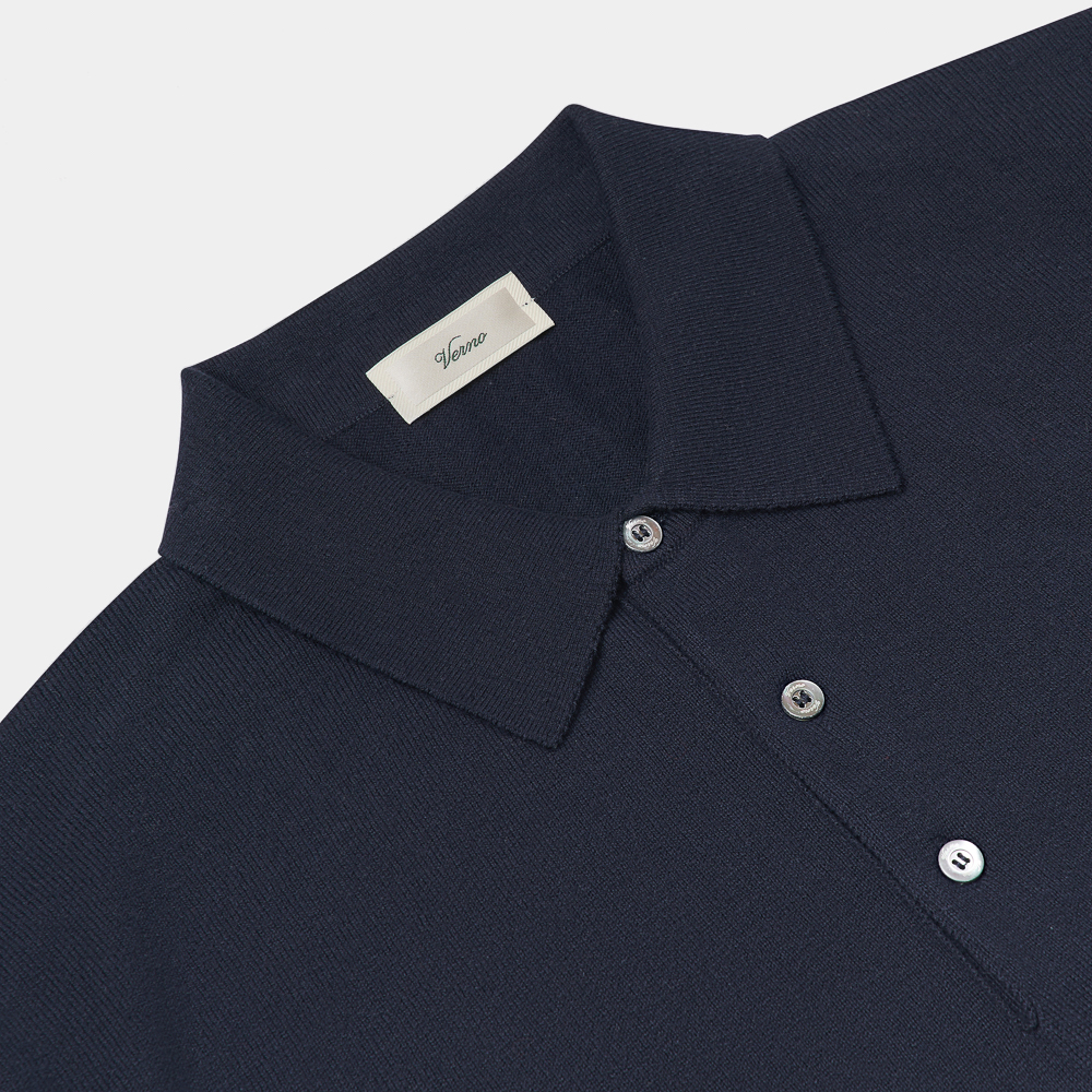 24SS Essential Polo Knit Navy - OCO, 브랜드 편집샵 오씨오