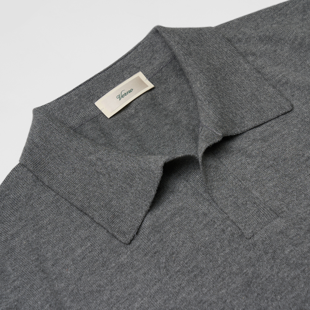 24SS Essential open collar knit Gray - OCO, 브랜드 편집샵 오씨오