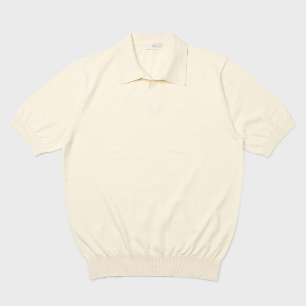 24SS Essential open collar knit Ivory - OCO, 브랜드 편집샵 오씨오