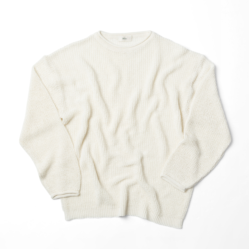 Half_Cardigan_Stitch Crewneck_Knit Ivory - OCO, 브랜드 편집샵 오씨오