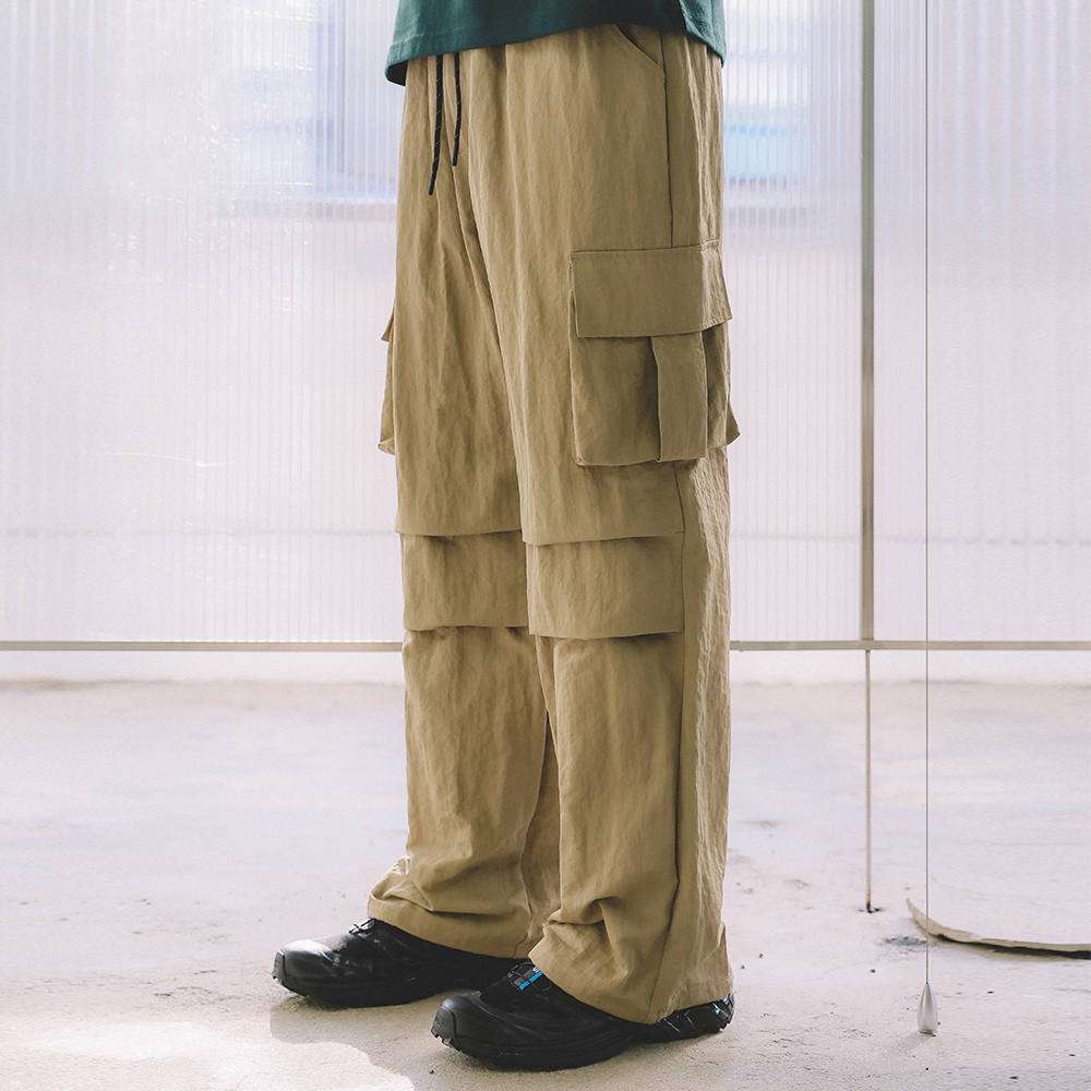 Nylon Cargo Parasuit Pants Beige - OCO, 브랜드 편집샵 오씨오