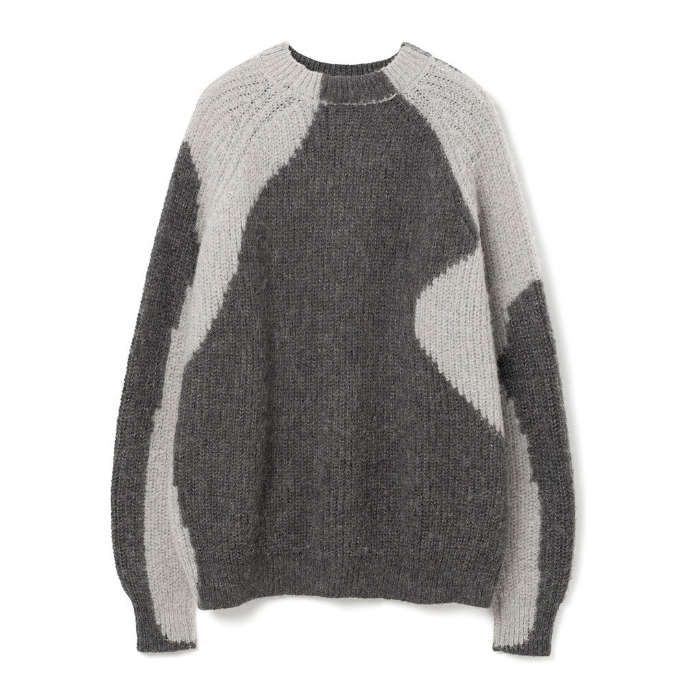 크루넥 다잉 니트 [차콜] - OCO, 브랜드 편집샵 오씨오