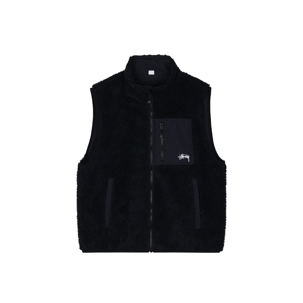 스투시 남녀공용 쉐르파 리버서블 베스트 블랙 118528-0001 - OCO, 브랜드 편집샵 오씨오