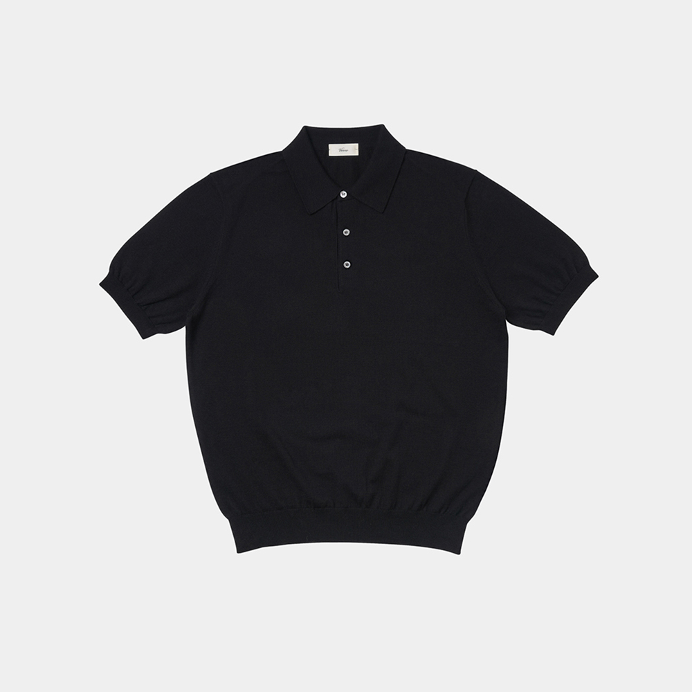 24SS Essential Polo Knit Black - OCO, 브랜드 편집샵 오씨오